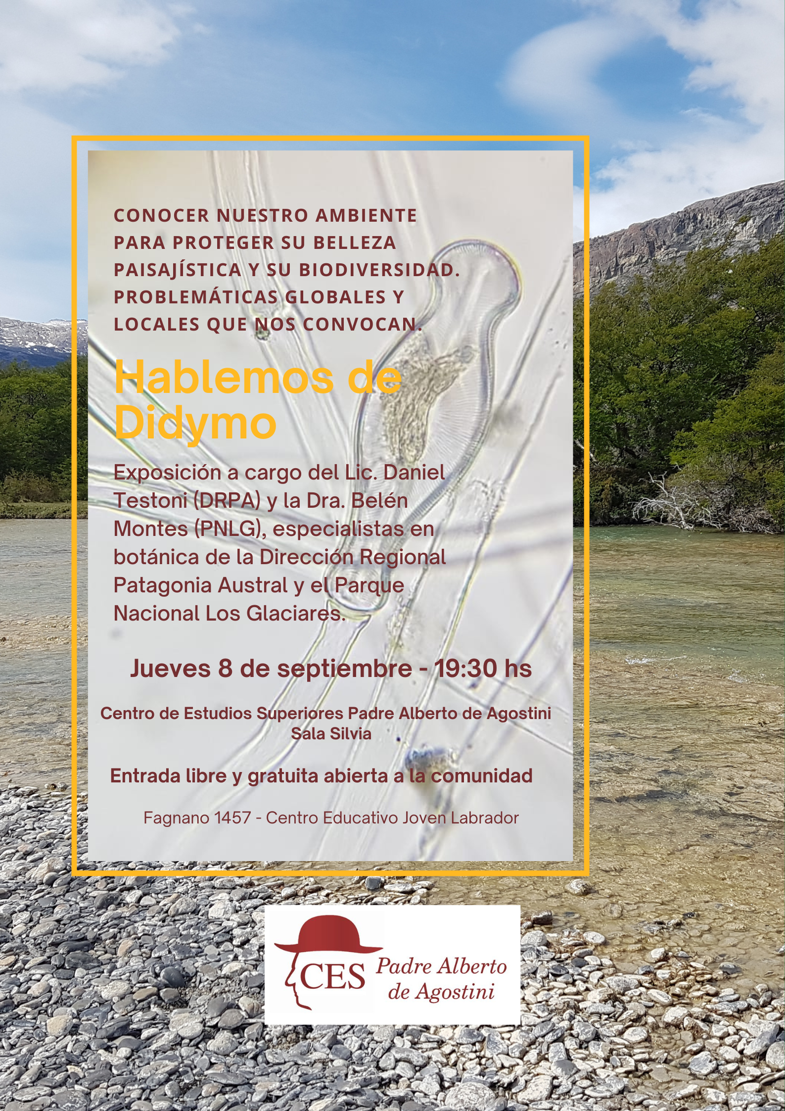 MoodleCES: Jueves 8/9 - Charla sobre Didymo en el CES | MoodleCES